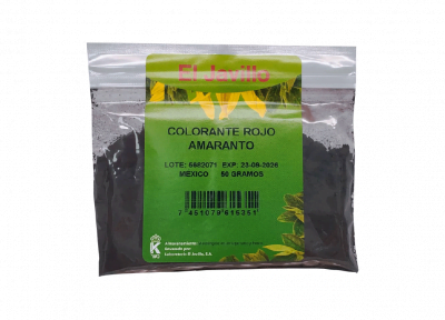Colorante Rojo Amaranto 50g – Laboratorio Javillo